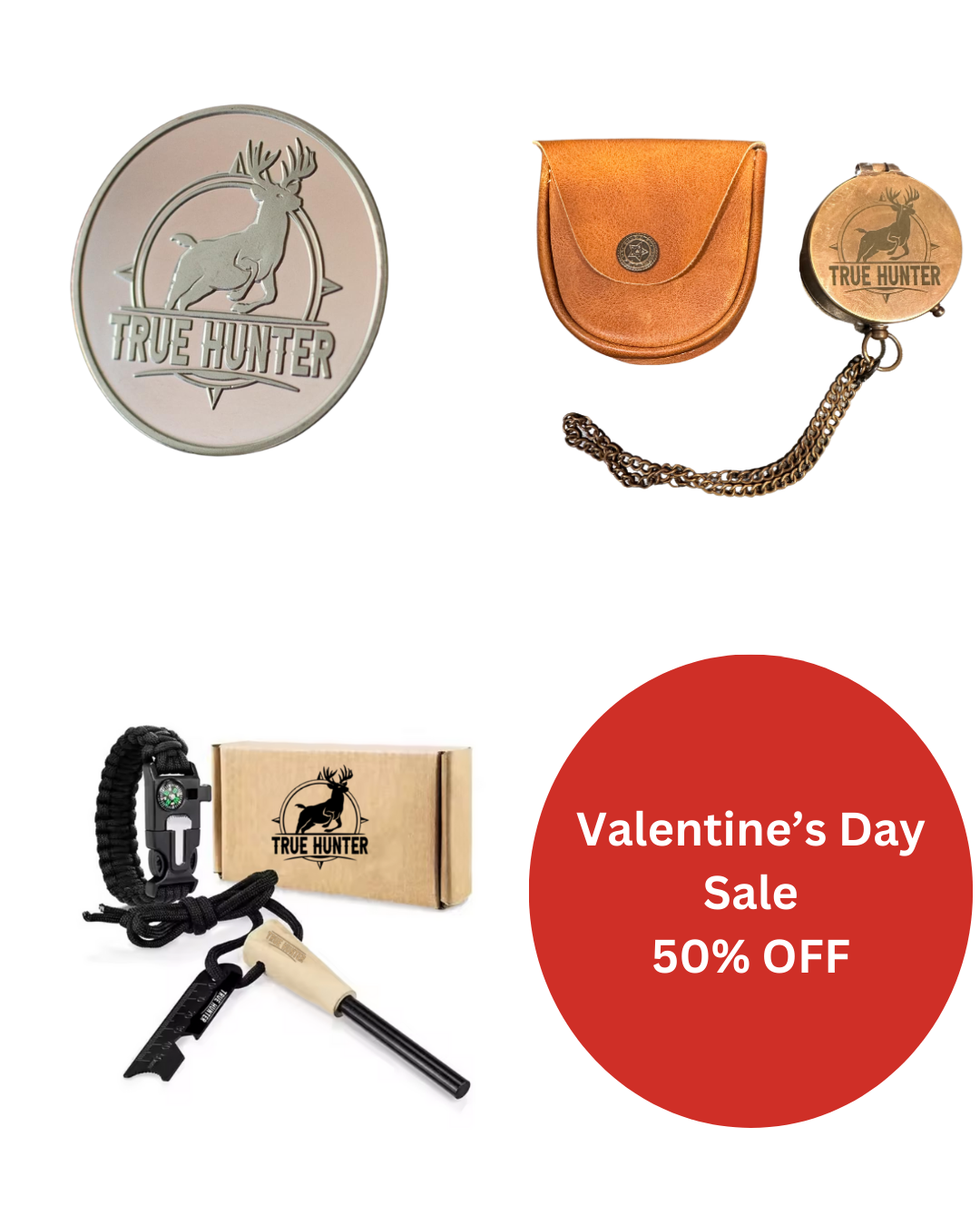 Lucky Coin, Compass, and Flint & Steel Bundle – True Hunter